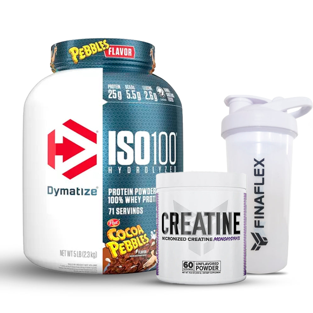 Pack Iso 100 Dymatize 5lb + Creatina Finaflex — AlfaDeportes.cl